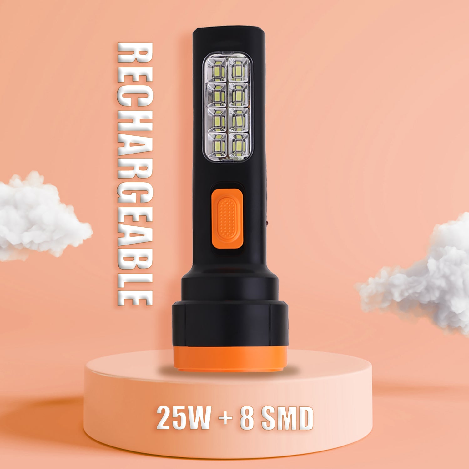 Pick Ur Needs Mini Torch 25W + 8 SMD for Emergency Floor Lantern Lamp