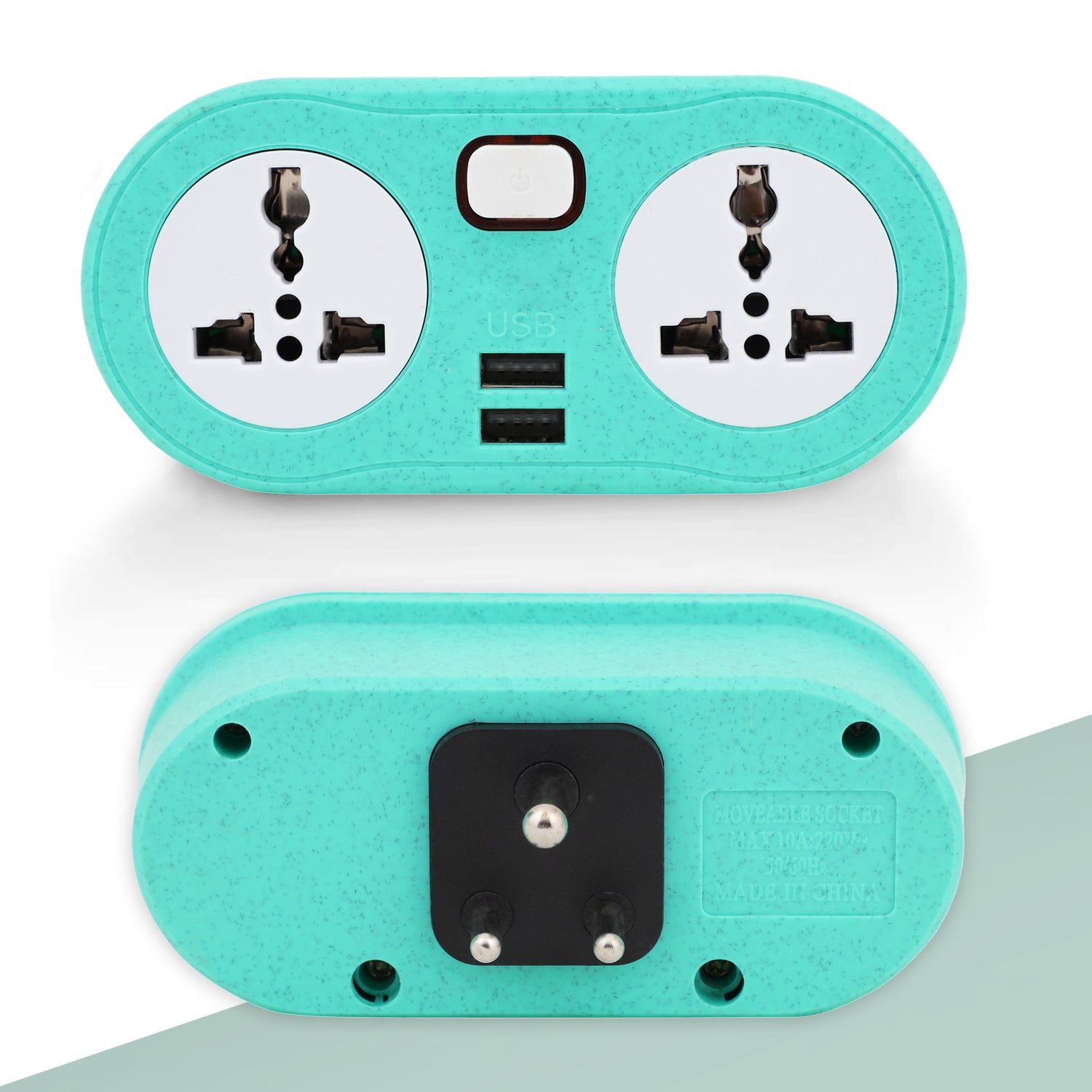 Pick Ur Needs Portable 2 USB Port & 2 USB Universal Socket Extension B