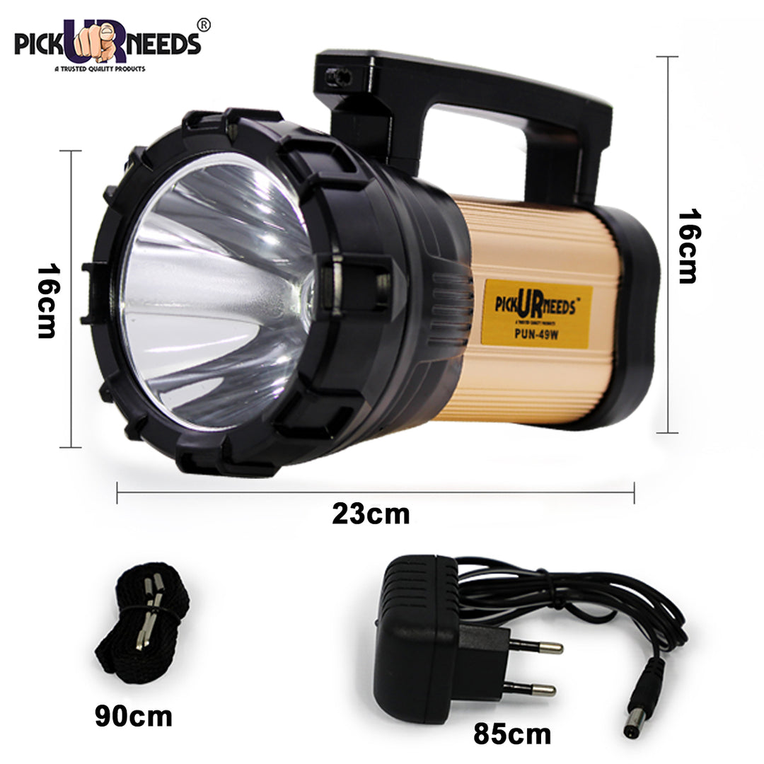 Pick Ur Needs Long Range Search Torch Light + Side Tube Emergency (Ran